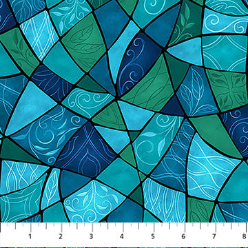 Nativity from Northcott, teal/blue stained glass, by the yard – North ...