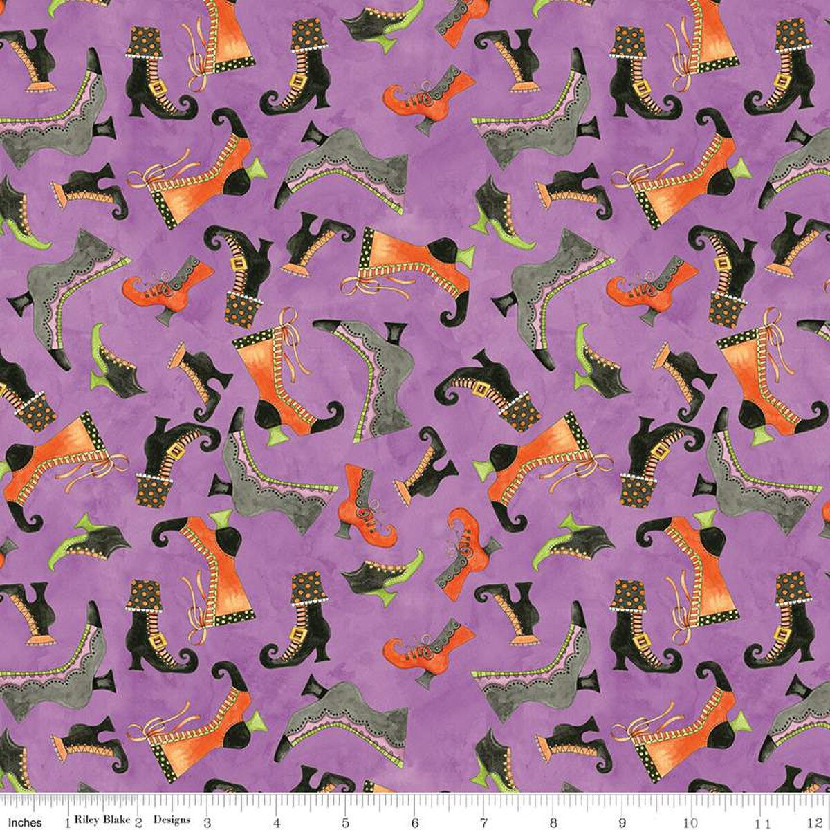 Ghoul Friends Boots Toss Purple from Riley Blake by the yard – North ...