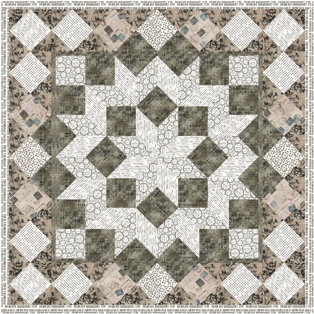 Lucy A. Fazely - Seth Apter - Stamped - Carpenter's Square Quilt Kit ...