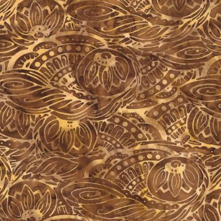 Mocha Packed Lotus Batik by Anthology – North Shore Quilting