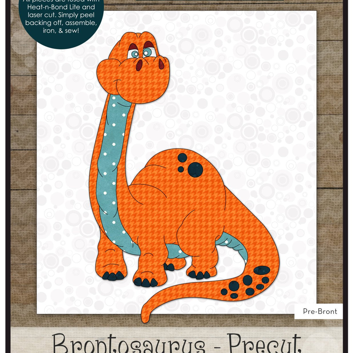 Brontosaurus Precut Fused Applique Pack – North Shore Quilting